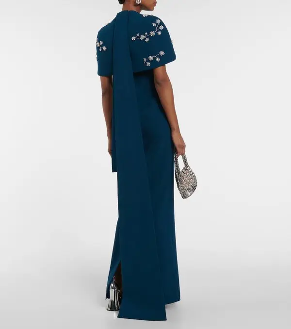 Safiyaa Embellished Crepe Gown