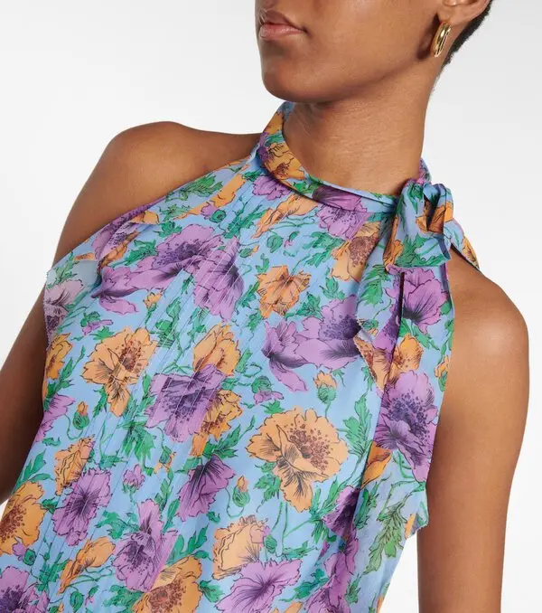 Veronica Beard Dali Floral Silk Top - Multicoloured