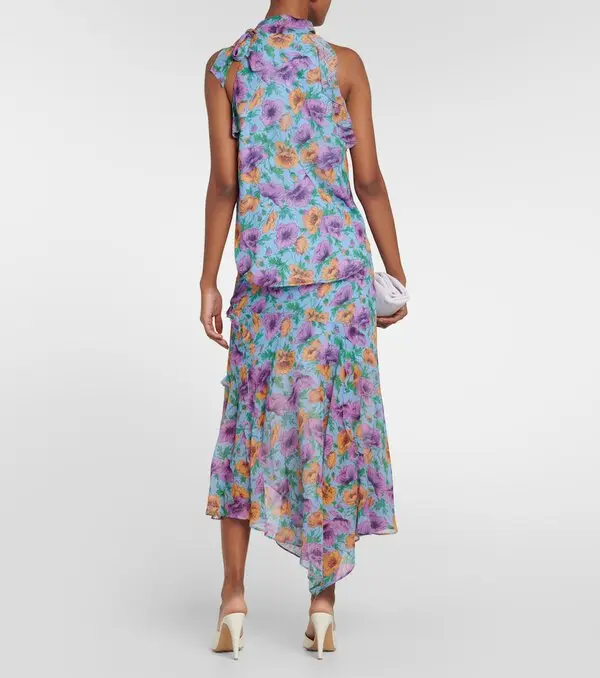 Veronica Beard Dali Floral Silk Top - Multicoloured