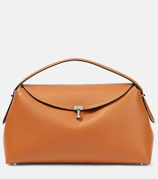 TOTEME T-lock Medium Leather Tote Bag