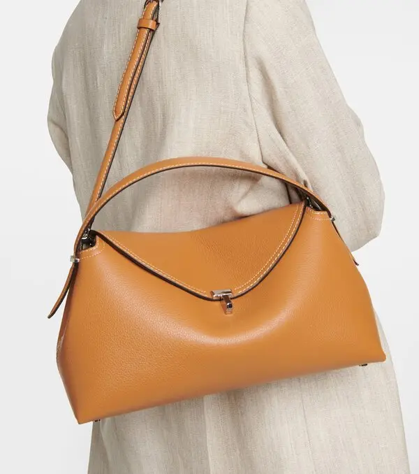 TOTEME T-lock Medium Leather Tote Bag