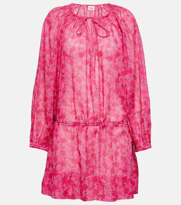 MARANT ETOILE Parsley" Floral Cotton Tunic Dress - Multicoloured
