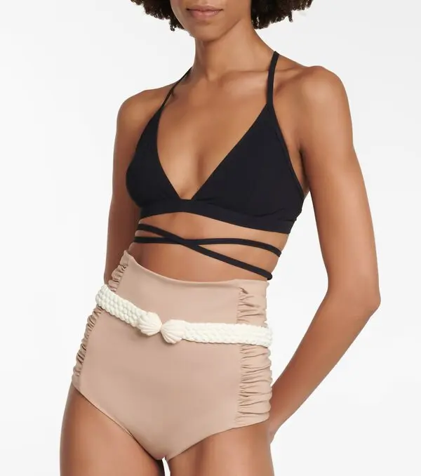 Johanna Ortiz High-rise Belted Bikini Bottoms