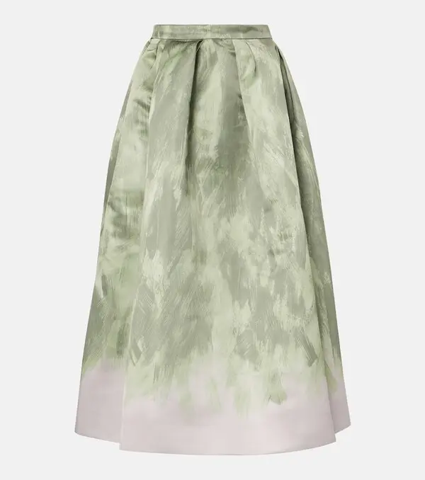 Dries Van Noten Satin Midi Skirt
