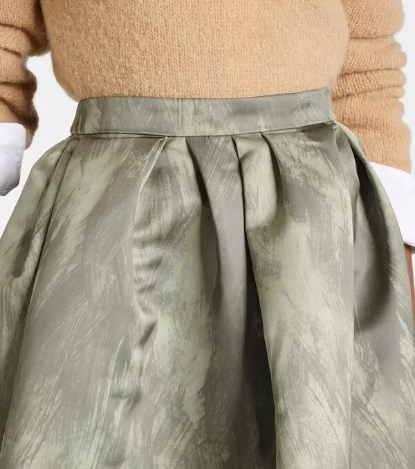 Dries Van Noten Satin Midi Skirt