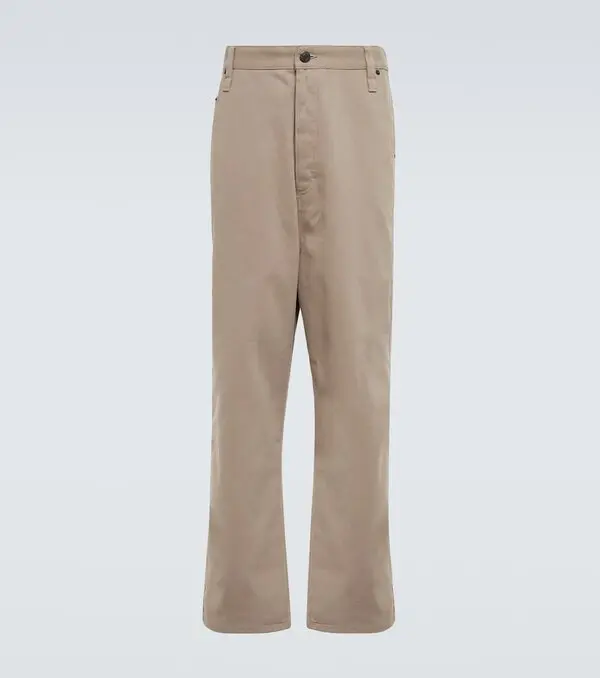 AMI Paris Alex Fit Straight Cotton Gabardine Pants