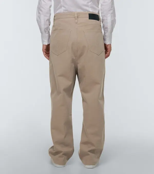 AMI Paris Alex Fit Straight Cotton Gabardine Pants