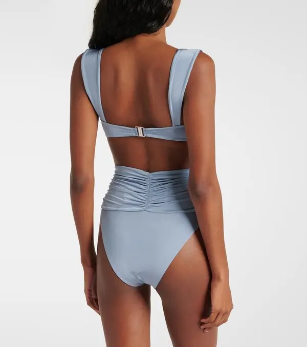 Magda Butrym Floral Appliqué High-rise Bikini Bottoms