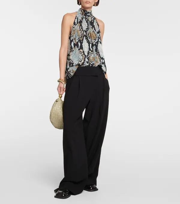 Proenza Schouler Printed High-neck Top