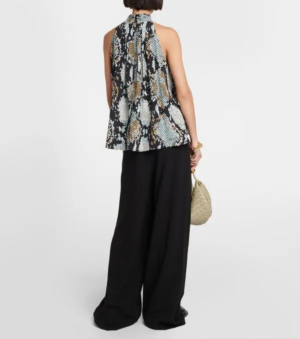 Proenza Schouler Printed High-neck Top