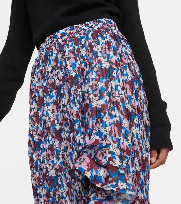 GANNI Cutout Satin Maxi Skirt - Black