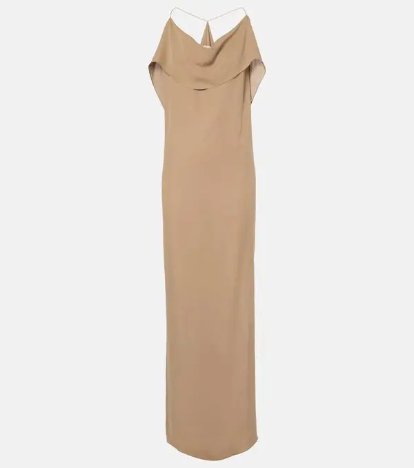 Khaite Dandora Silk Gown - Brown