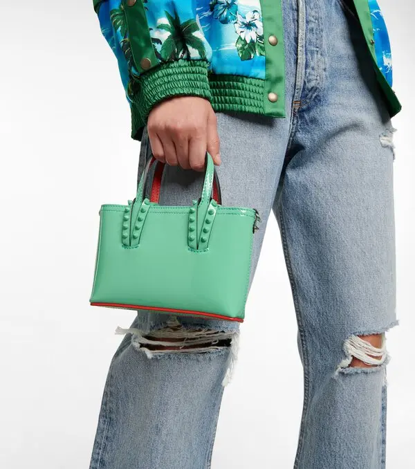 CHRISTIAN LOUBOUTIN Cabata Nano Patent Leather Tote Bag