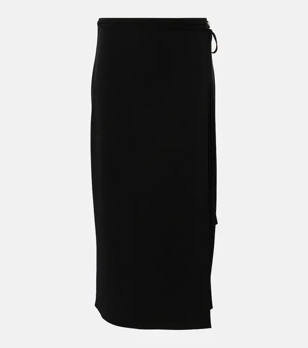 Vince Jersey Wrap Midi Skirt