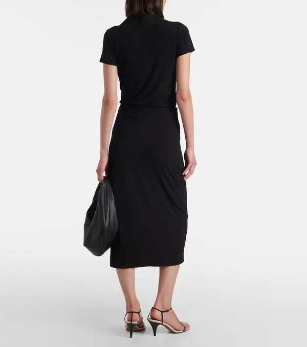 Vince Jersey Wrap Midi Skirt