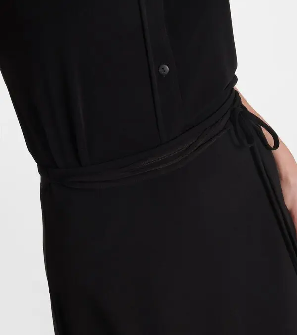 Vince Jersey Wrap Midi Skirt