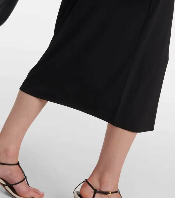 Vince Jersey Wrap Midi Skirt