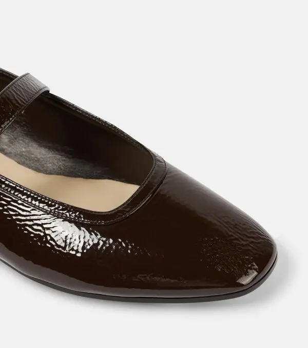 Le Monde Beryl Patent Leather Mary Jane Pumps - Brown