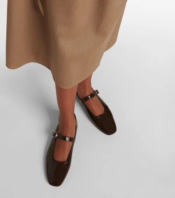 Le Monde Beryl Patent Leather Mary Jane Pumps - Brown