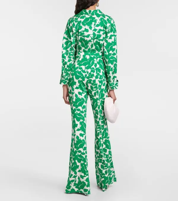 Diane Von Furstenberg Brooklyn Printed Flared Pants
