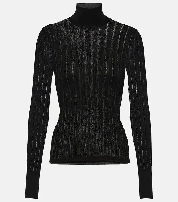 Alaïa Crinoline Turtleneck Sweater - Black