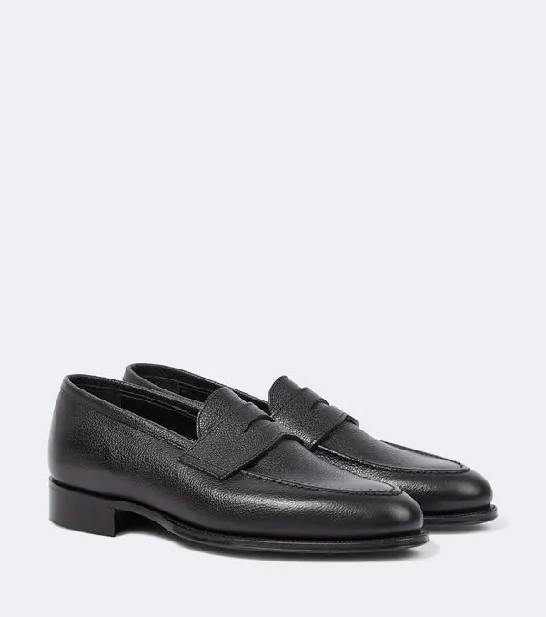 George Cleverley Bradley Ii Leather Penny Loafers - Black