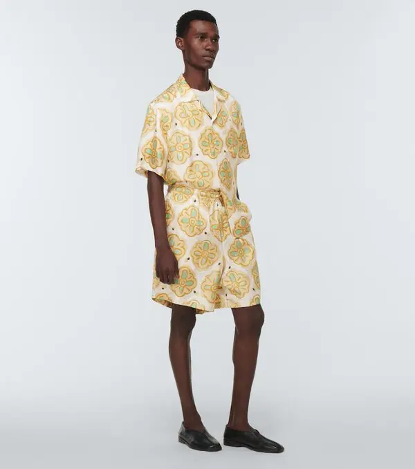 Commas Printed Silk Shorts - Multicoloured