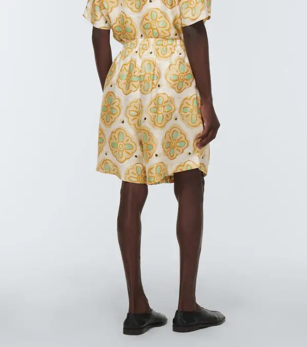 Commas Printed Silk Shorts - Multicoloured