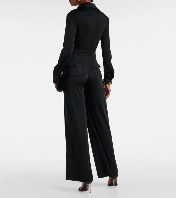 TOM FORD Belted Jersey Jumpsuit
