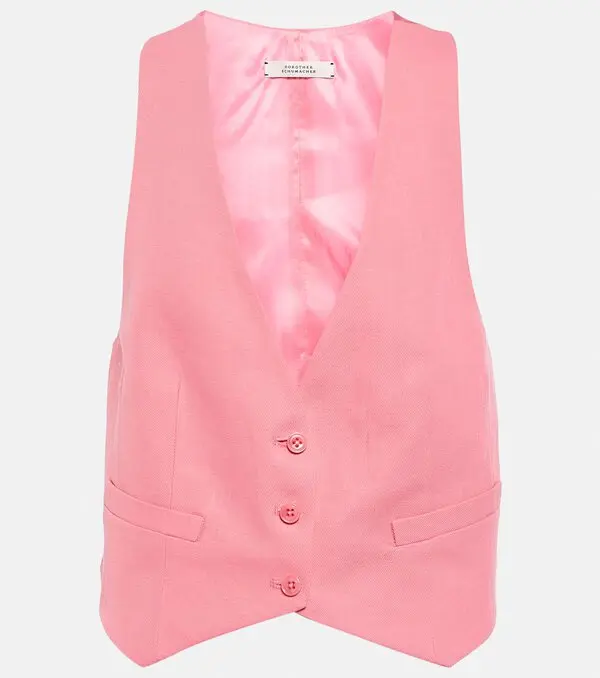 Dorothee Schumacher Cotton And Linen Vest - Pink