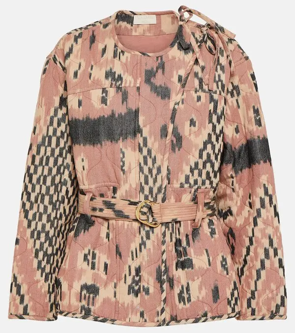 Ulla Johnson Savi Printed Belted Jacket - Multicoloured
