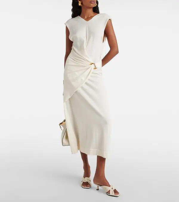 JIMMY CHOO Avenue 50 Leather Sandals - White