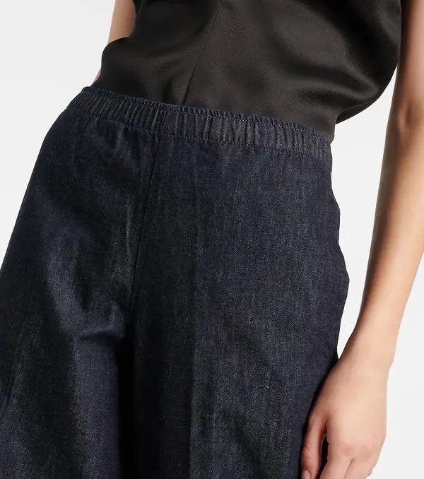 Vince Low-rise Cotton Twill Wide-leg Trousers