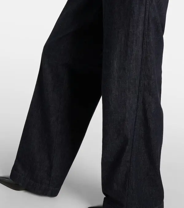 Vince Low-rise Cotton Twill Wide-leg Trousers