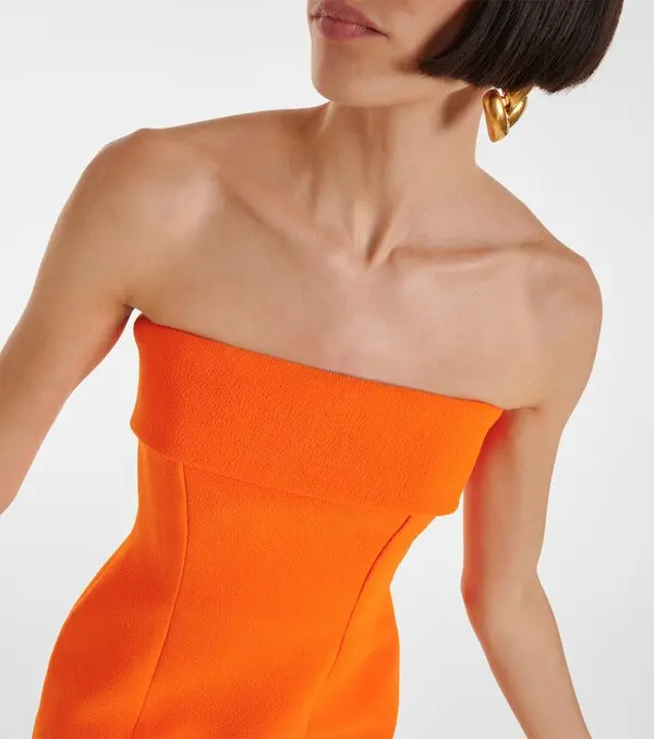 EMILIA WICKSTEAD Keeley Strapless Crepe Midi Dress