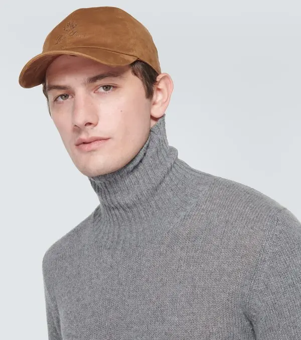 Loro Piana Suede Baseball Cap - Brown