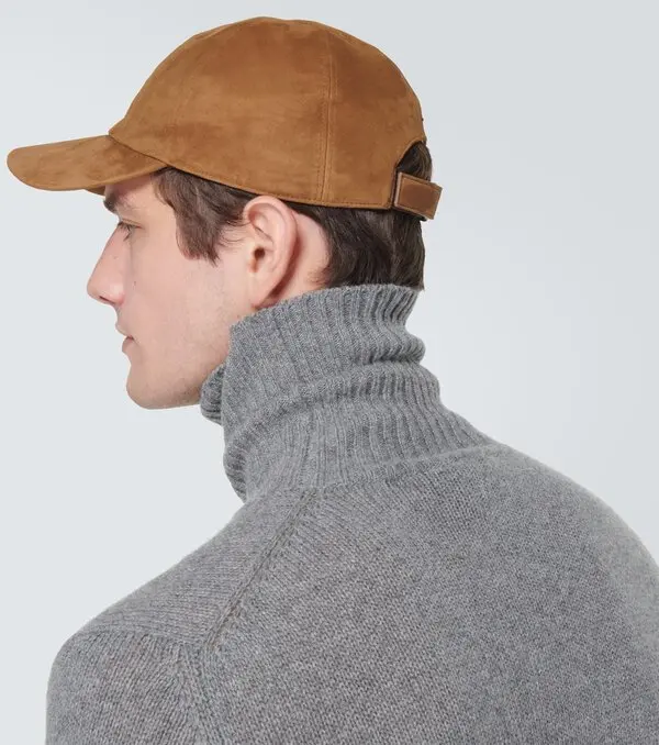Loro Piana Suede Baseball Cap - Brown