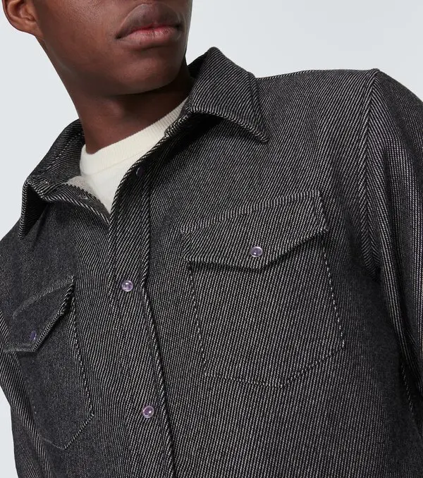 GOD'S TRUE CASHMERE Cashmere And Cotton Twill Shirt