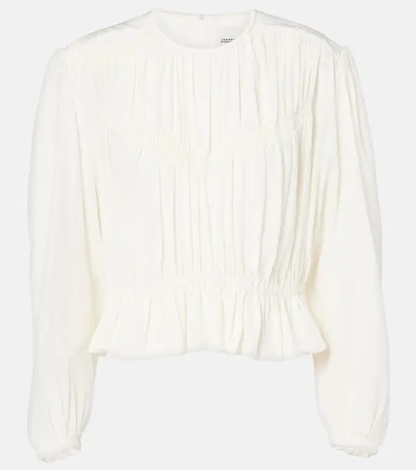 Isabel Marant Étoile Gelina Crepe De Chine Blouse - White