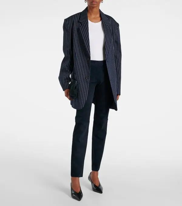 Stouls Jacky Suede Slim Pants - Blue