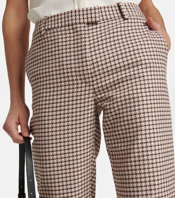 Altuzarra Henri Gingham Mid-rise Slim Pants