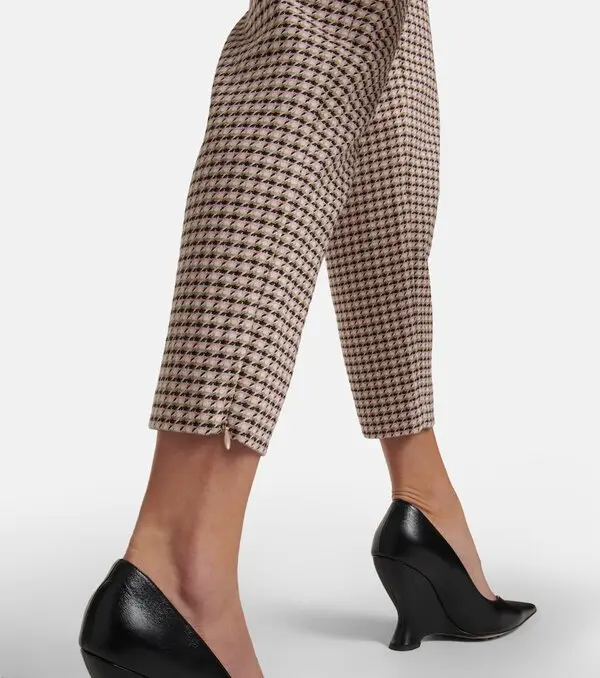 Altuzarra Henri Gingham Mid-rise Slim Pants