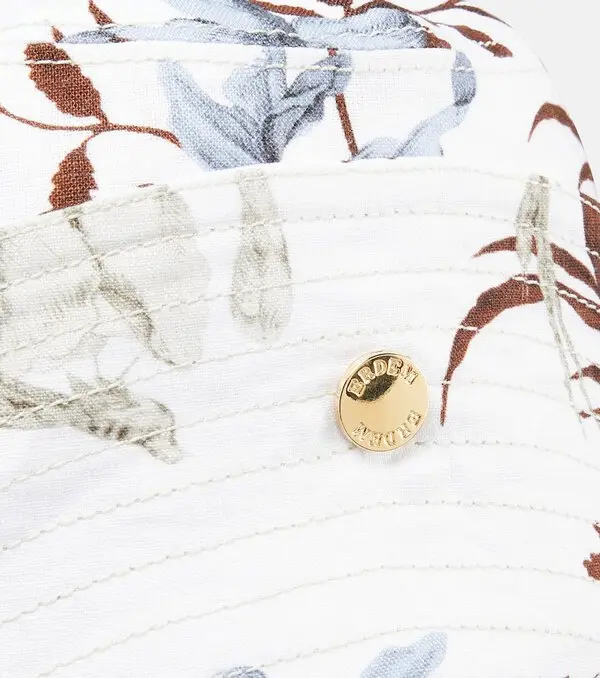 Erdem Floral Linen-blend Bucket Hat