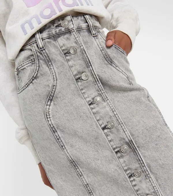 MARANT ETOILE Vandy Denim Midi Skirt