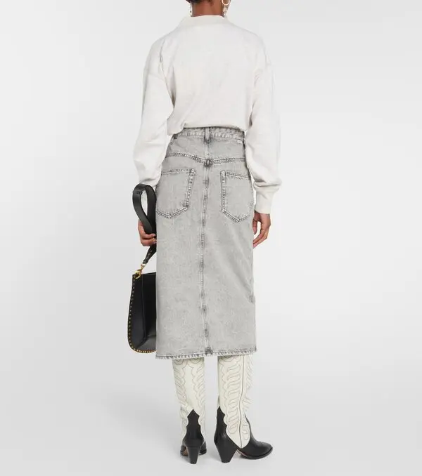 MARANT ETOILE Vandy Denim Midi Skirt