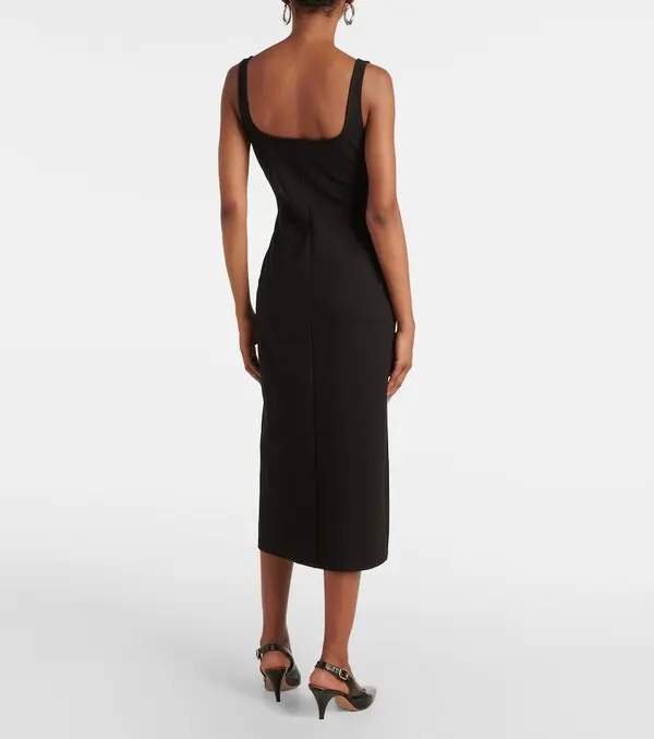 Staud Domani Midi Dress In Ivory Glow