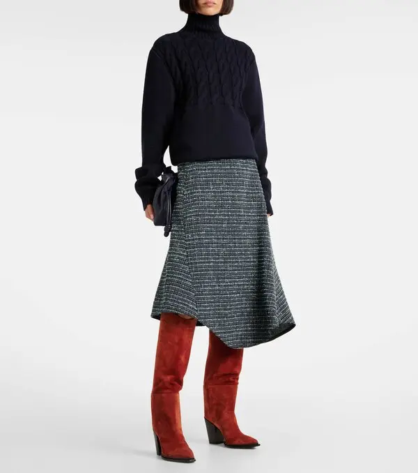 JIMMY CHOO Cece 80 Suede Knee-high Boots - Red