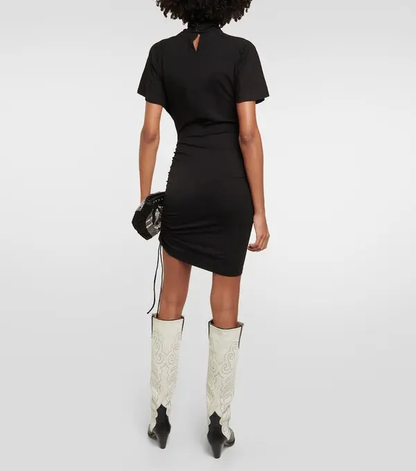 MARANT ETOILE Ruched Turtleneck Minidress