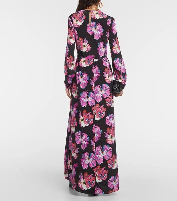 Diane Von Furstenberg Sydney Printed Silk-blend Maxi Dress