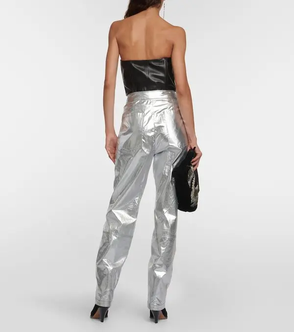 Isabel Marant Étoile Anea High-rise Coated Cotton Pants